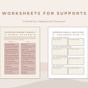 Panic Disorder Education and Worksheet Bundle Anxiety Trackers | Supporting Someone Through ...