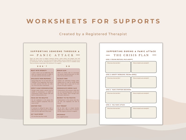 Panic Disorder Education and Worksheet Bundle Anxiety Trackers - Etsy