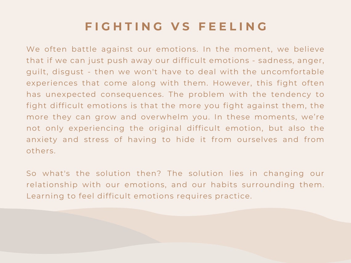 Emotional Avoidance Worksheet Acceptance And Commitment Therapy Pdf 1749