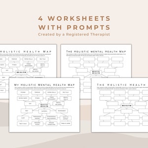 The Holistic Mental Health Map and Worksheet Bundle for Therapists ...
