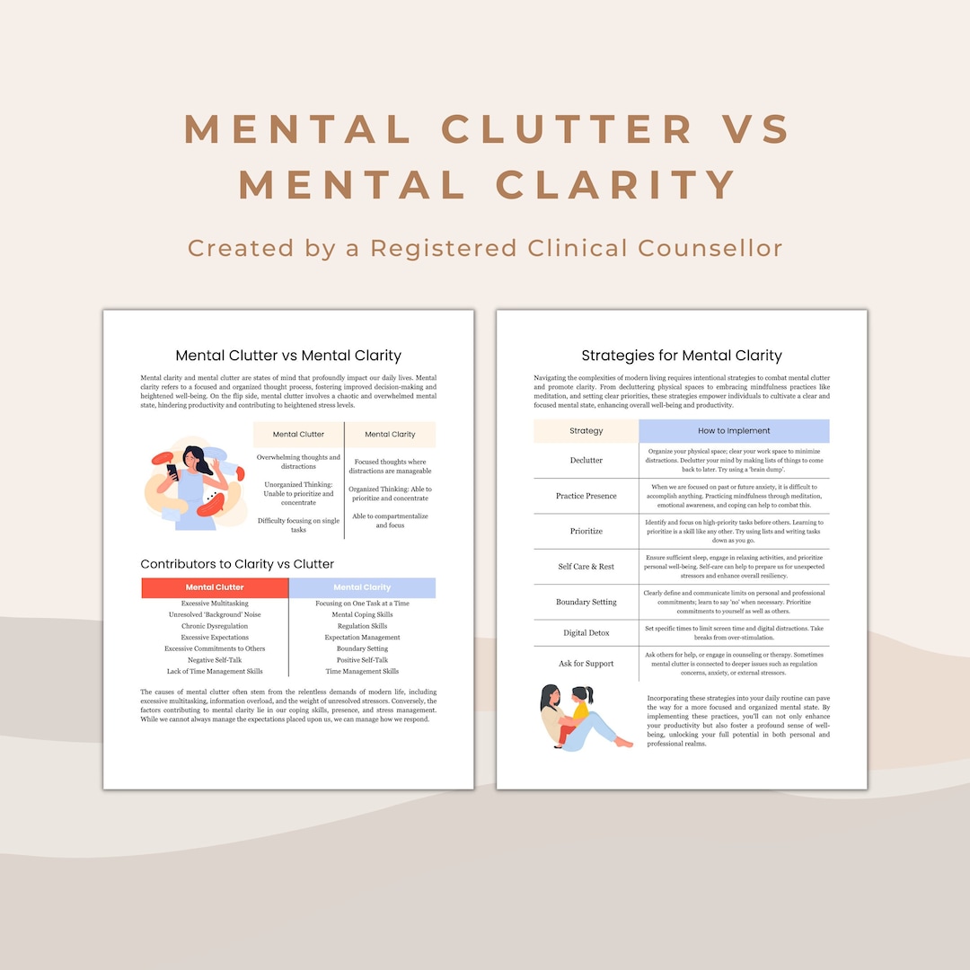 Mental Clutter Vs Mental Clarity: Stress and Anxiety Management ...