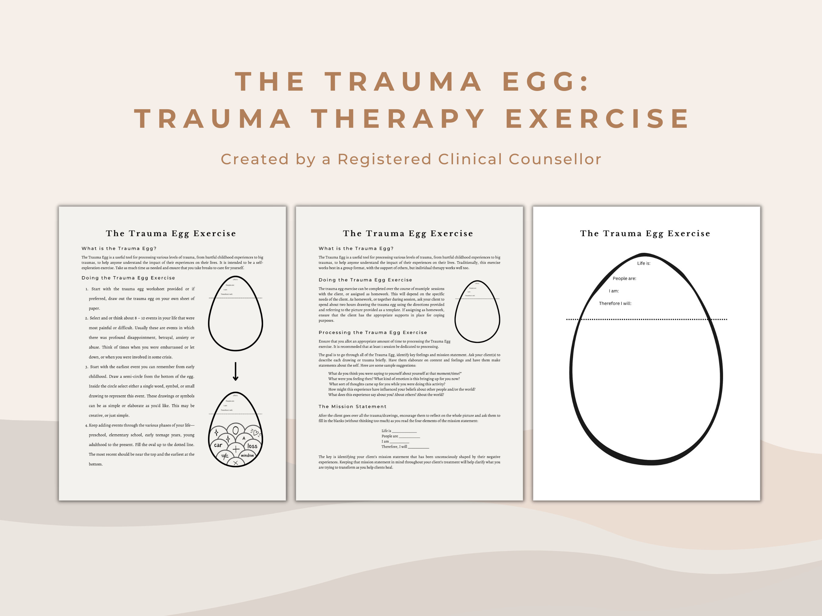 The Trauma Egg Therapy Exercise for Mental Health - Etsy