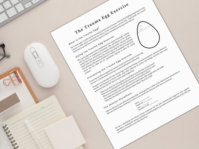 Trauma Egg Therapy Exercise: Mental Health Worksheet (PDF) - Etsy
