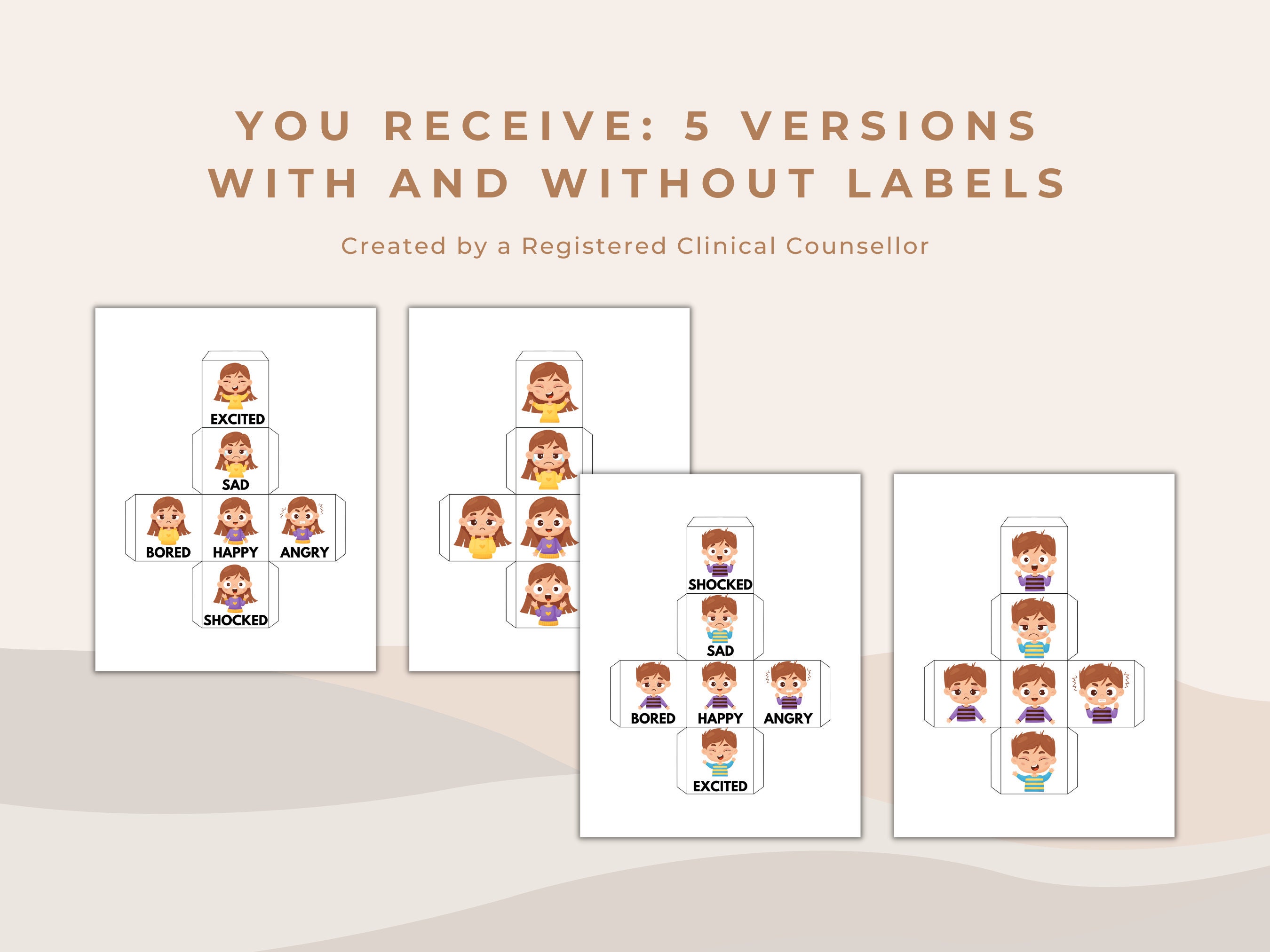 Feelings Cubes: Kids Emotional Regulation Activity (PDF) - Etsy