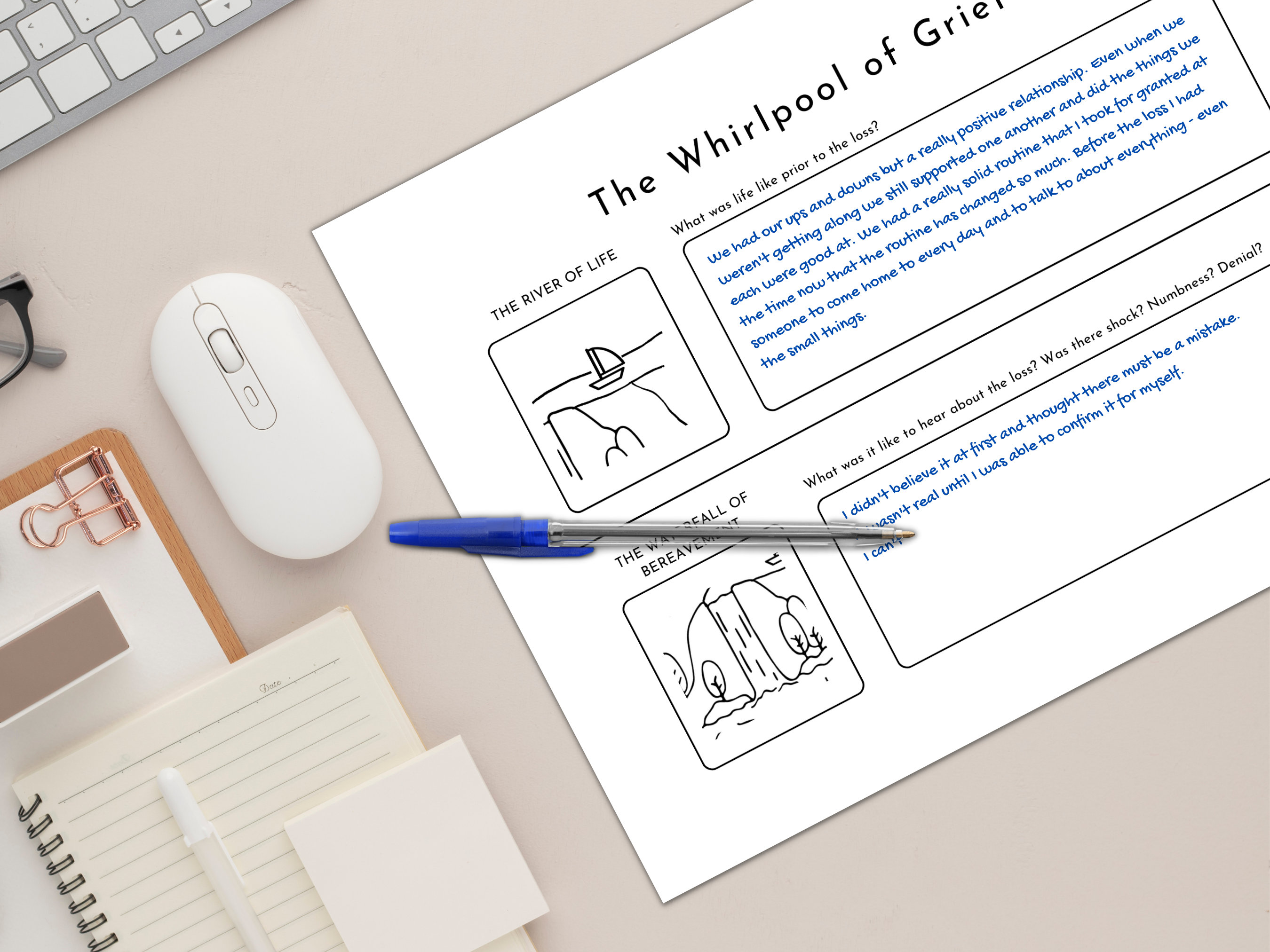 The Whirlpool of Grief Printable Digital Worksheets for Grief ...