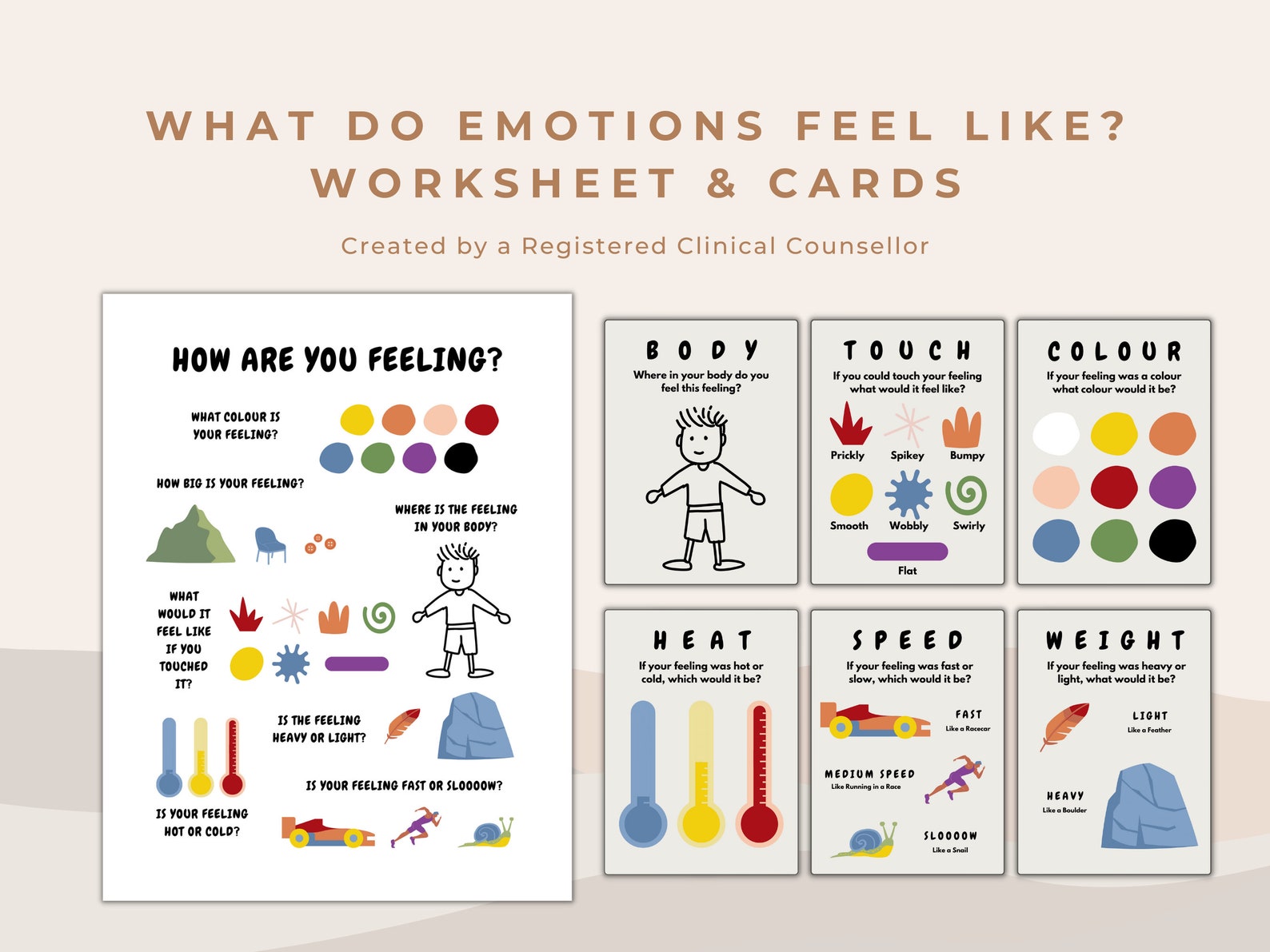 Emotions in the Body Poster and Printable Cards Helping Students to ...