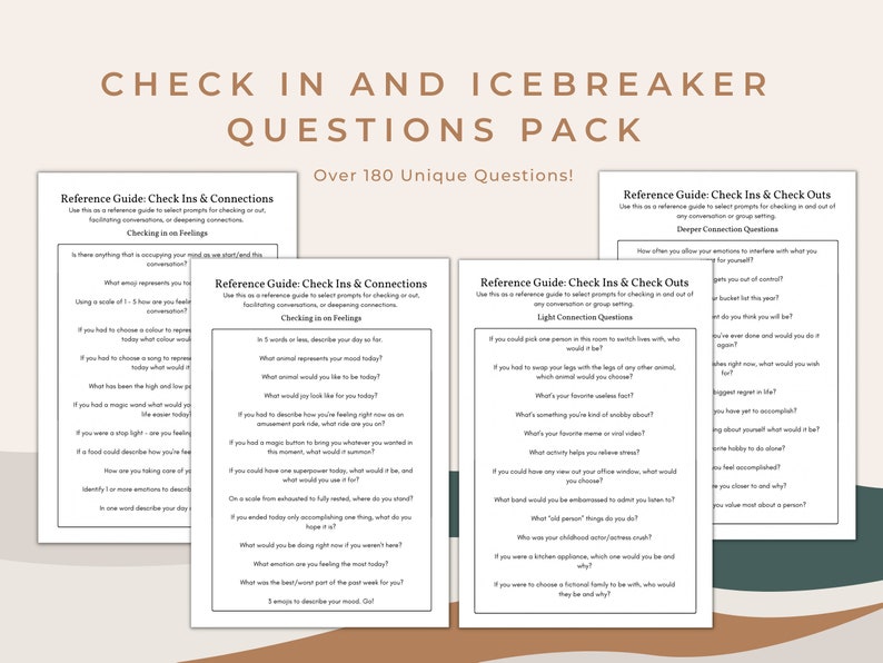 Check Ins and Icebreaker Questions for Groups | Teen Counselling ...