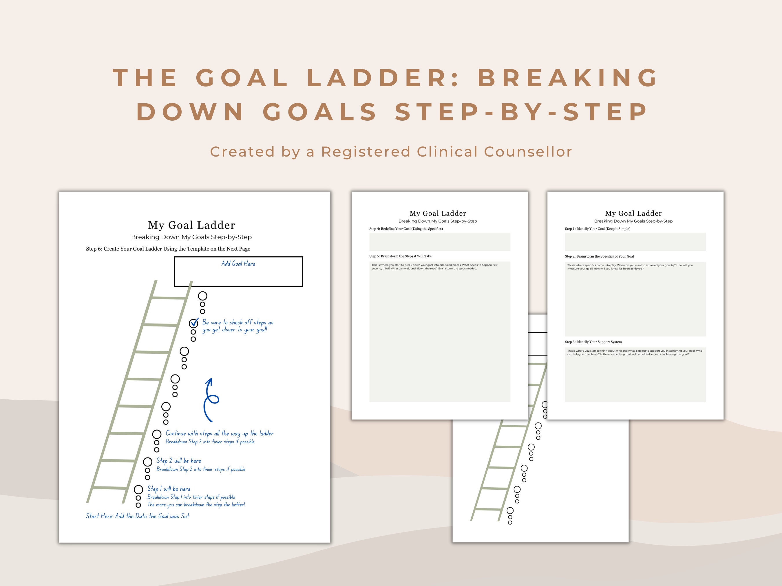 The Goal Ladder for Breaking Down Large Dauting Goals Into - Etsy Australia The Goal Ladder for Breaking Down Large Dauting Goals Into - Etsy Australia