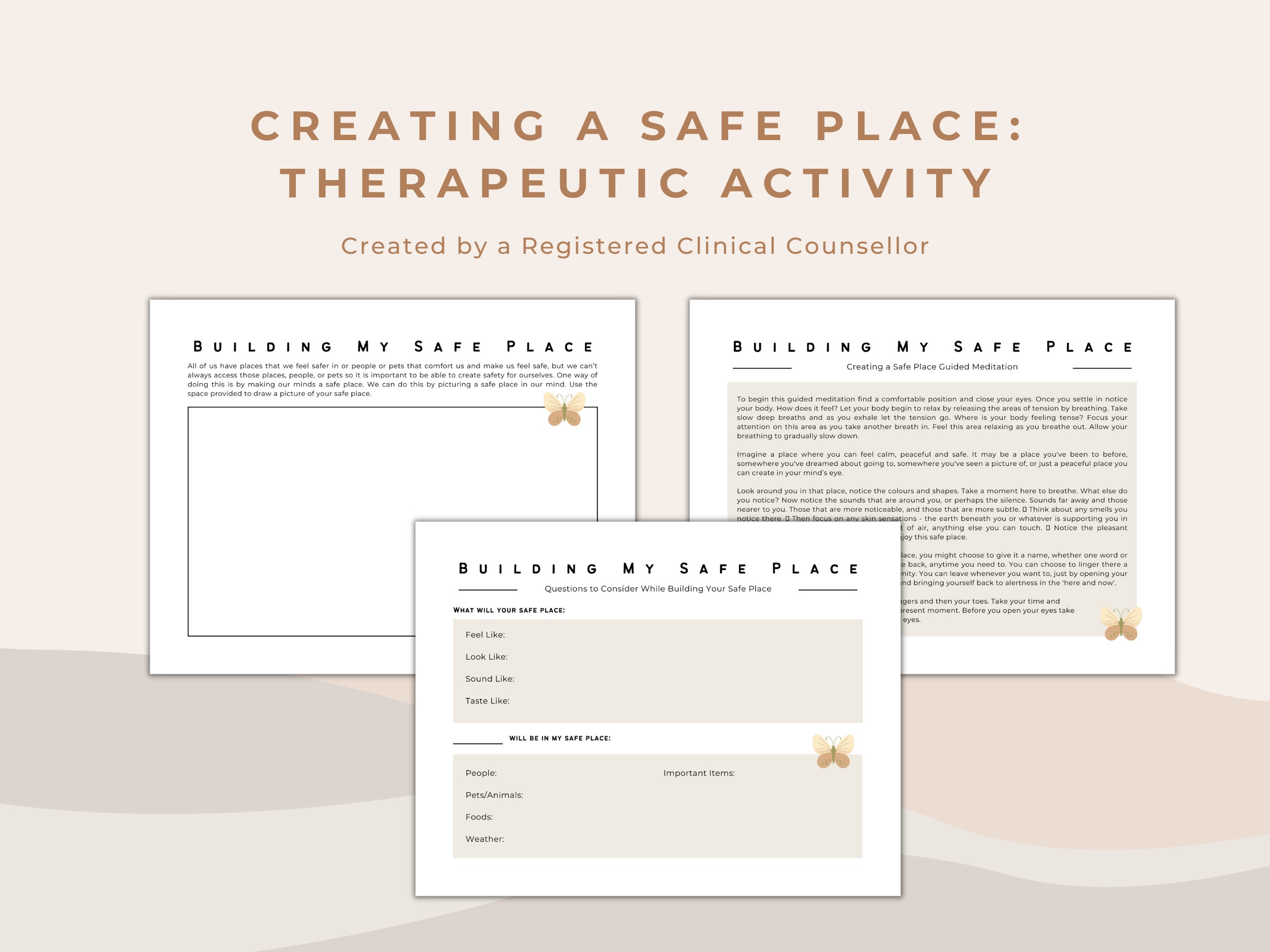 Safe Place Trauma Therapy Activity: Mindful Meditation (PDF) - Etsy