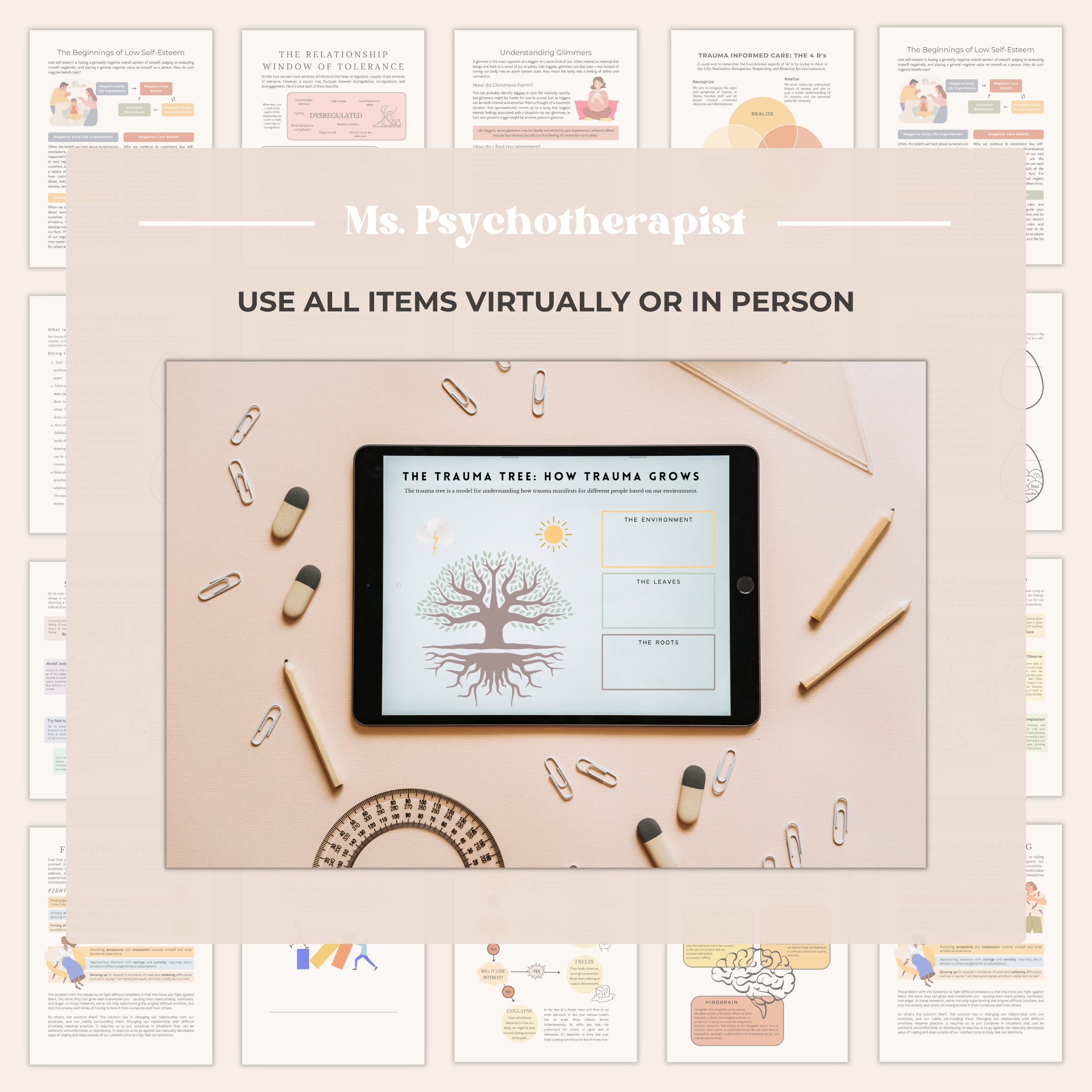 Trauma Therapy Mega Bundle: Psychoeducation, Exercises, and Activities ...