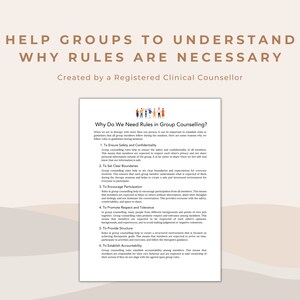 Group Counselling Rules Worksheet: Boundaries & Communication (PDF) - Etsy