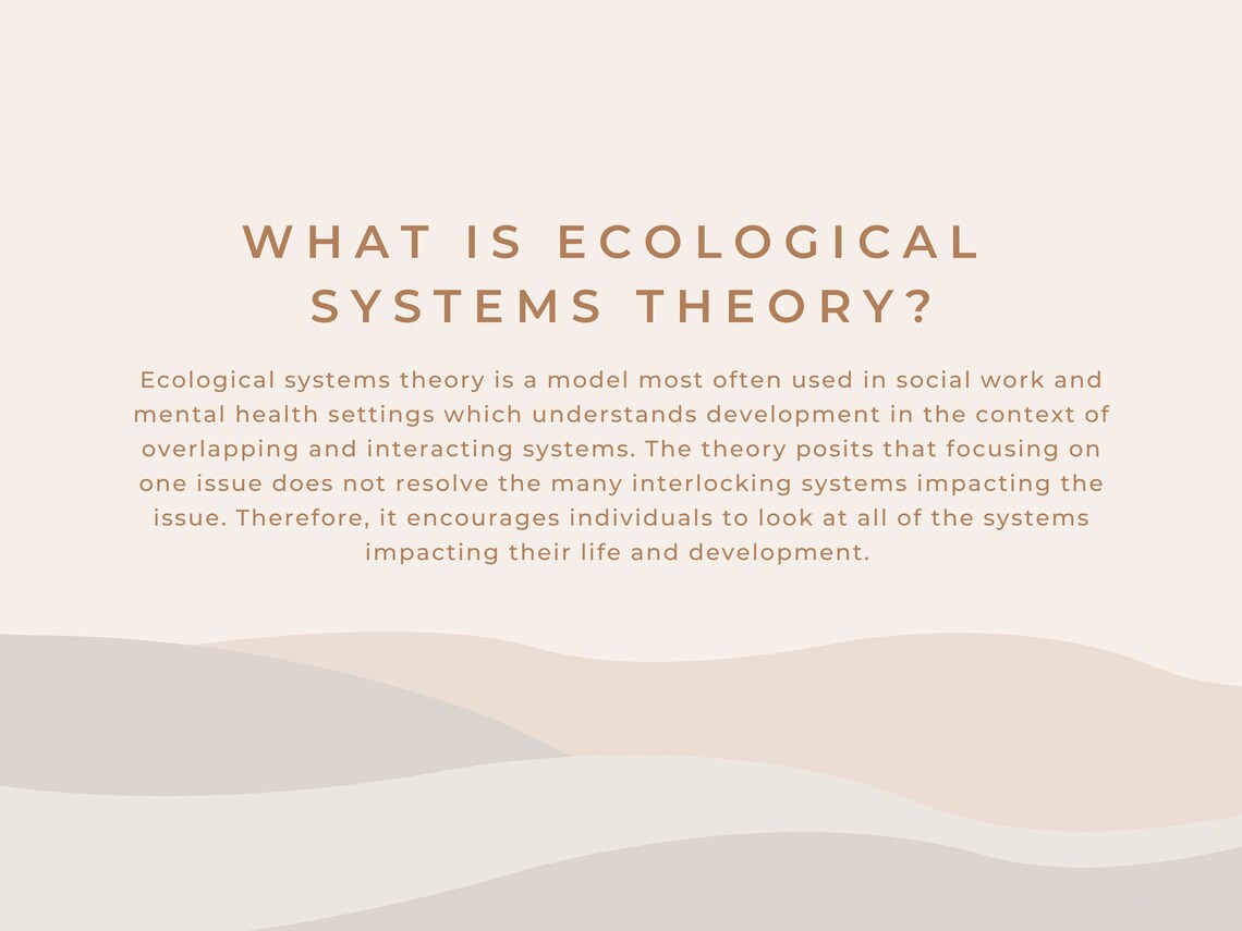 Bronfenbrenner's Ecological Systems Theory Worksheet: Psychoeducation ...