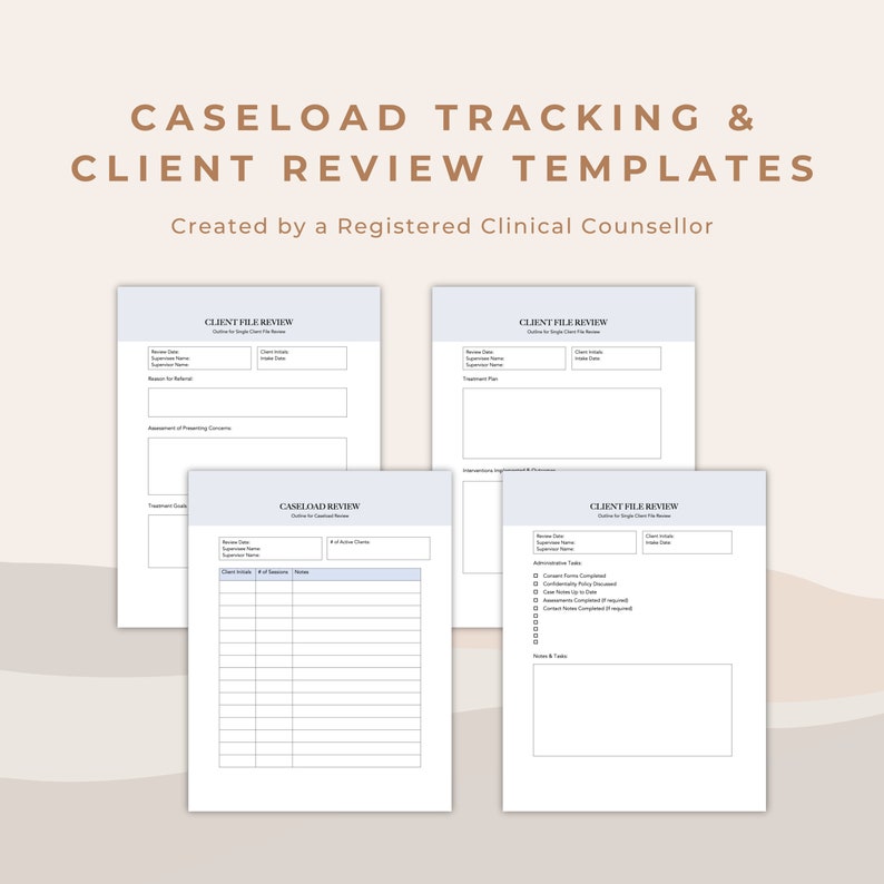 Clinical Supervision Template Bundle: Supervision Plan, Notes, Forms ...