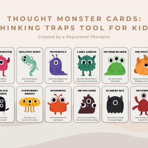 Thought Monsters Thinking Trap Cards for Kids and Children - Etsy Canada