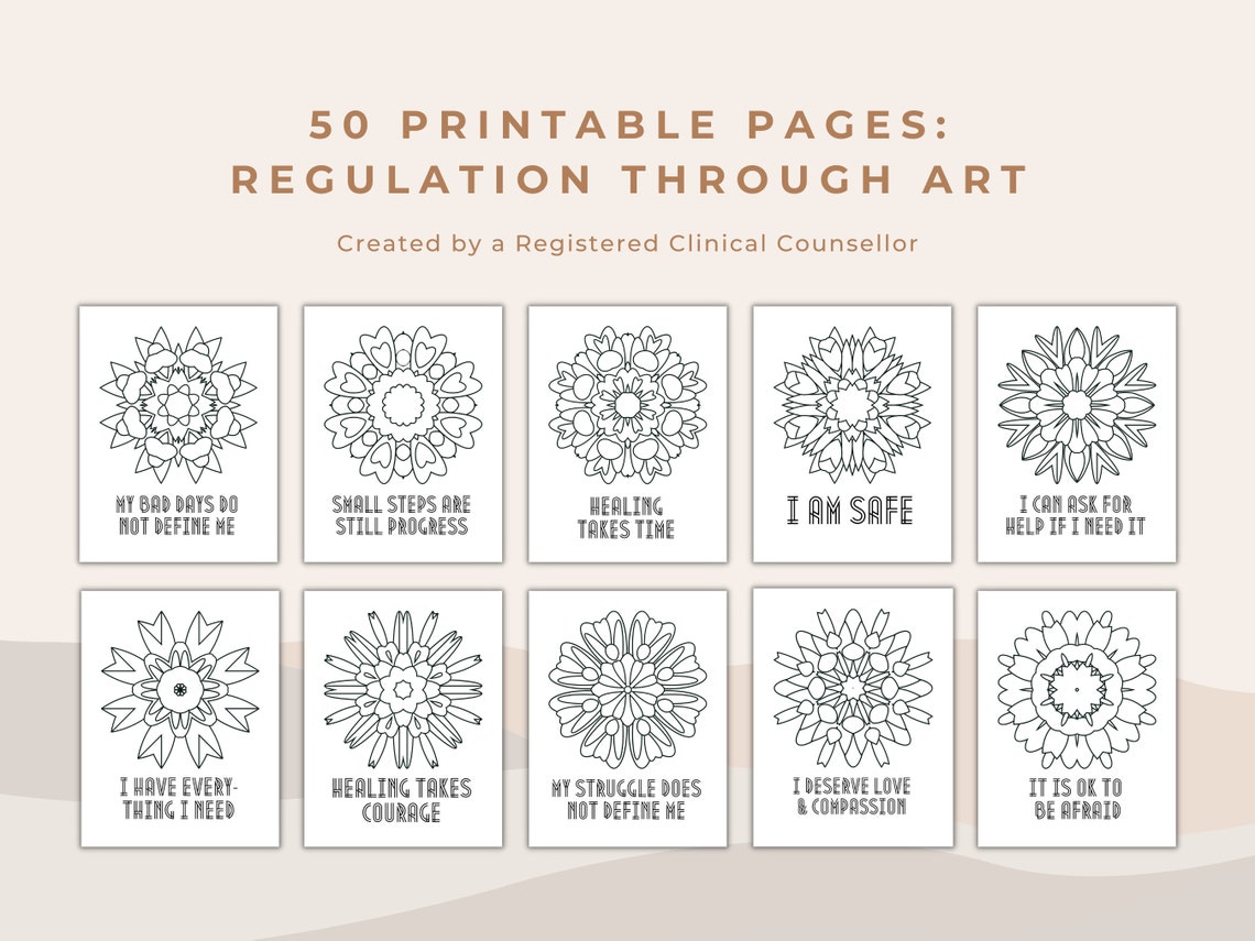 Mandalas and Mental Health: Coloring Pages Featuring Mandalas and ...
