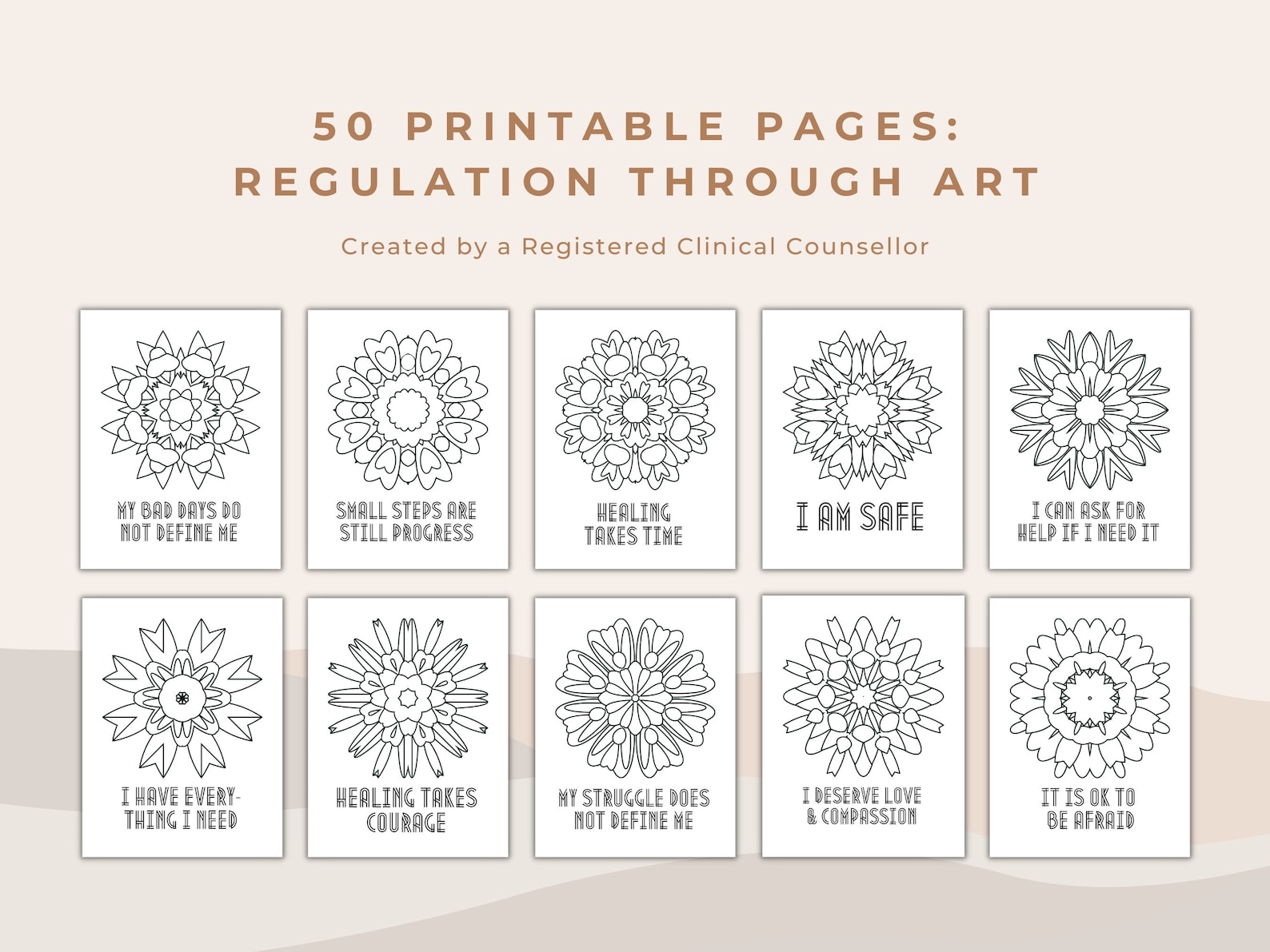 Mandalas and Mental Health: Coloring Pages Featuring Mandalas and ...