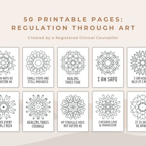 Mandalas Coloring Pages: Mental Health & Affirmations (PDF Download) - Etsy