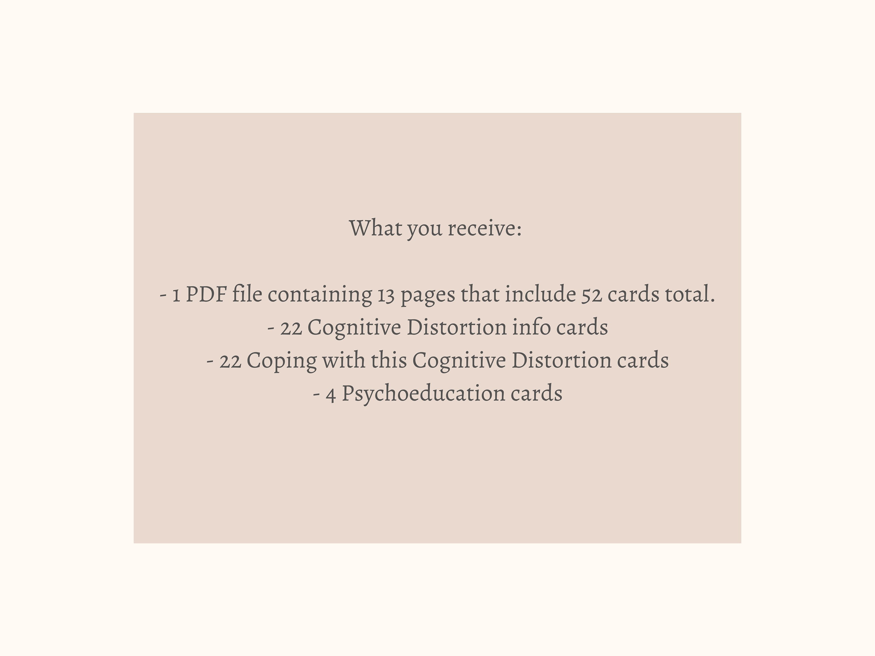 Cognitive Distortions and Coping Skills Mountain Card Pack 52 - Etsy UK
