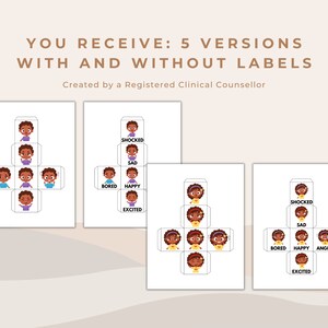 Feelings Cubes Emotional Regulation Activity for Kids Children's Mental ...