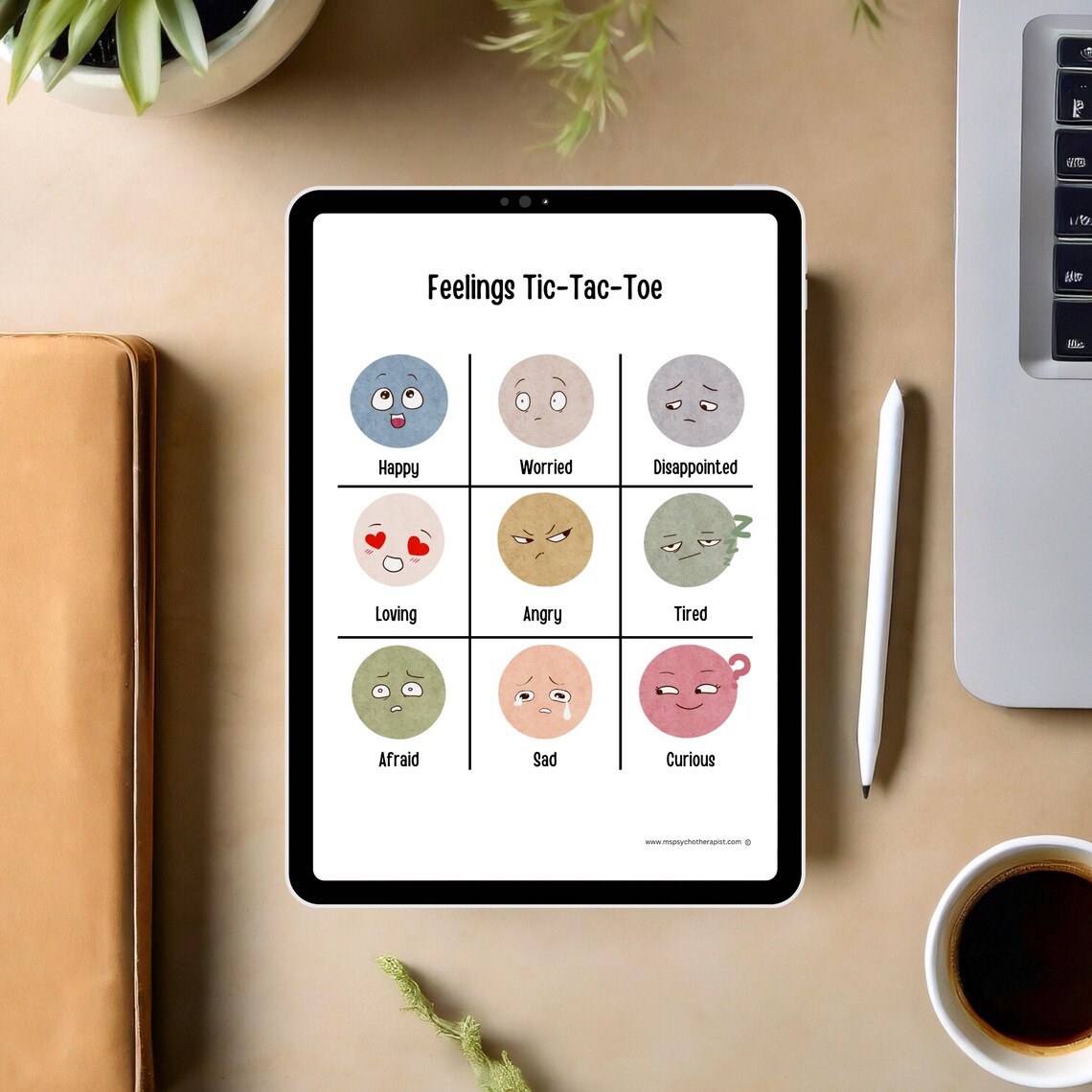 Emotions Tic-tac-toe Game for Kids: Feelings Awareness (PDF) - Etsy