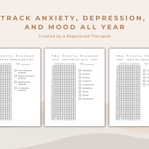 Yearly Mental Health, Mood, Anxiety, and Depression Trackers Tracking ...