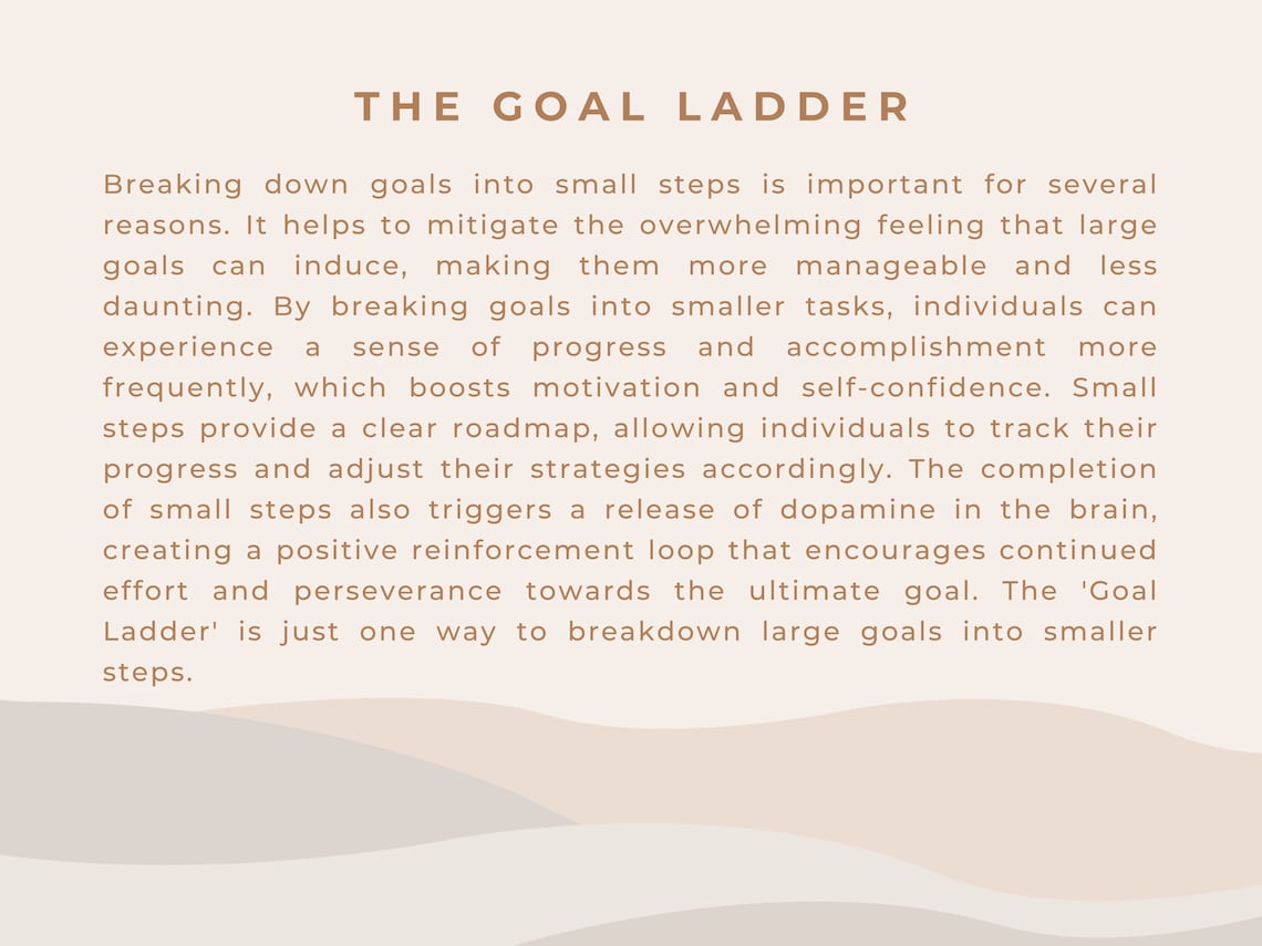 Goal Ladder Worksheet: Therapeutic Goal-setting (PDF) - Etsy