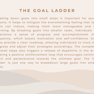 The Goal Ladder for Breaking Down Large Dauting Goals Into Small Steps ...