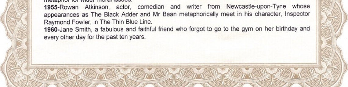 Personalised Birthday Certificate, Birthday Card, Birthday Gift ...