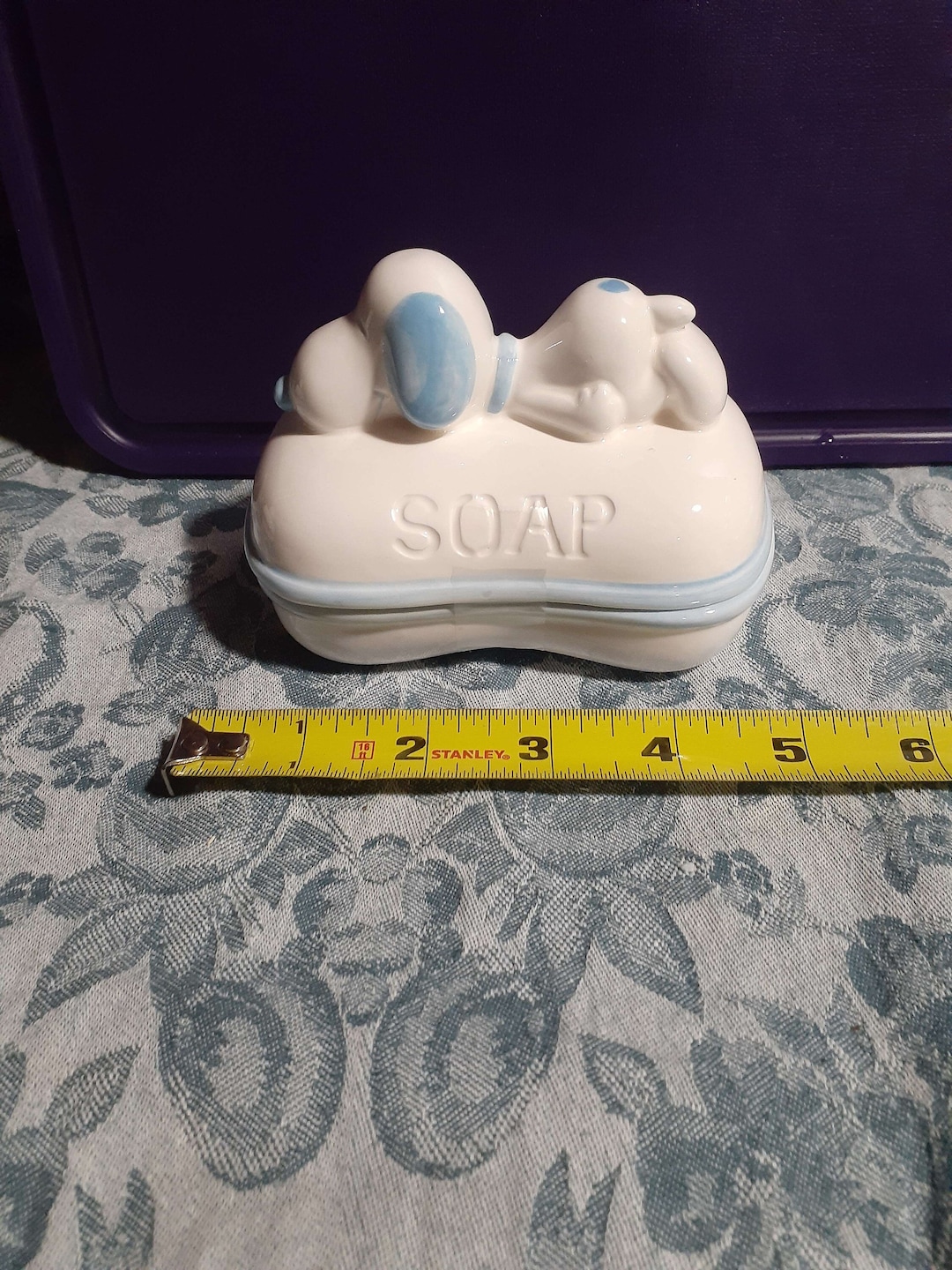 Vintage Adorable Blue Snoopy Soap Dish - Etsy