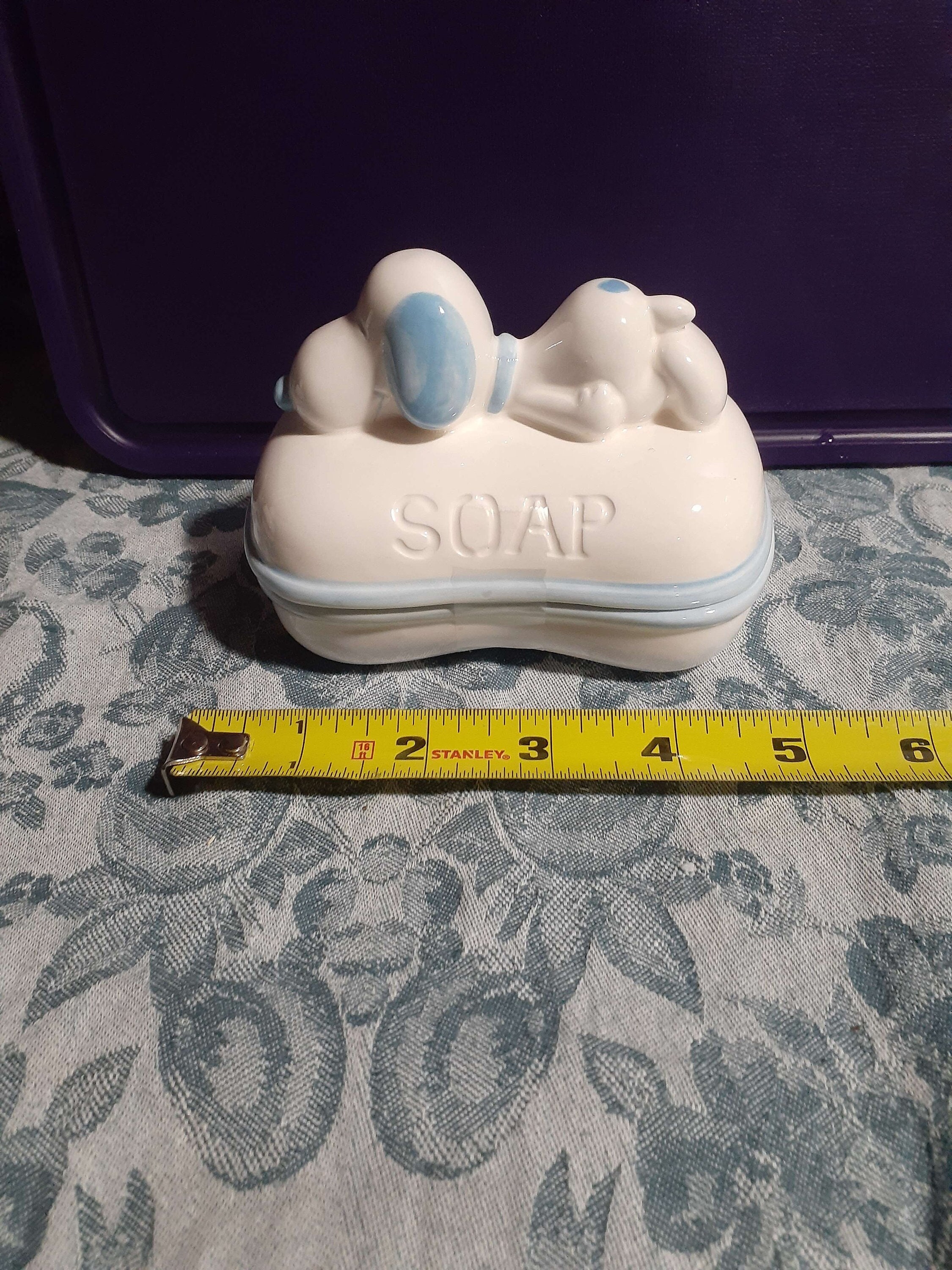 Vintage Adorable Blue Snoopy Soap Dish - Etsy