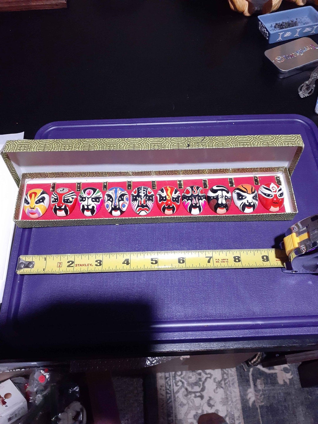 Vintage X10 Set of Boxed Miniature Chinese Play Masks Home Décor - Etsy