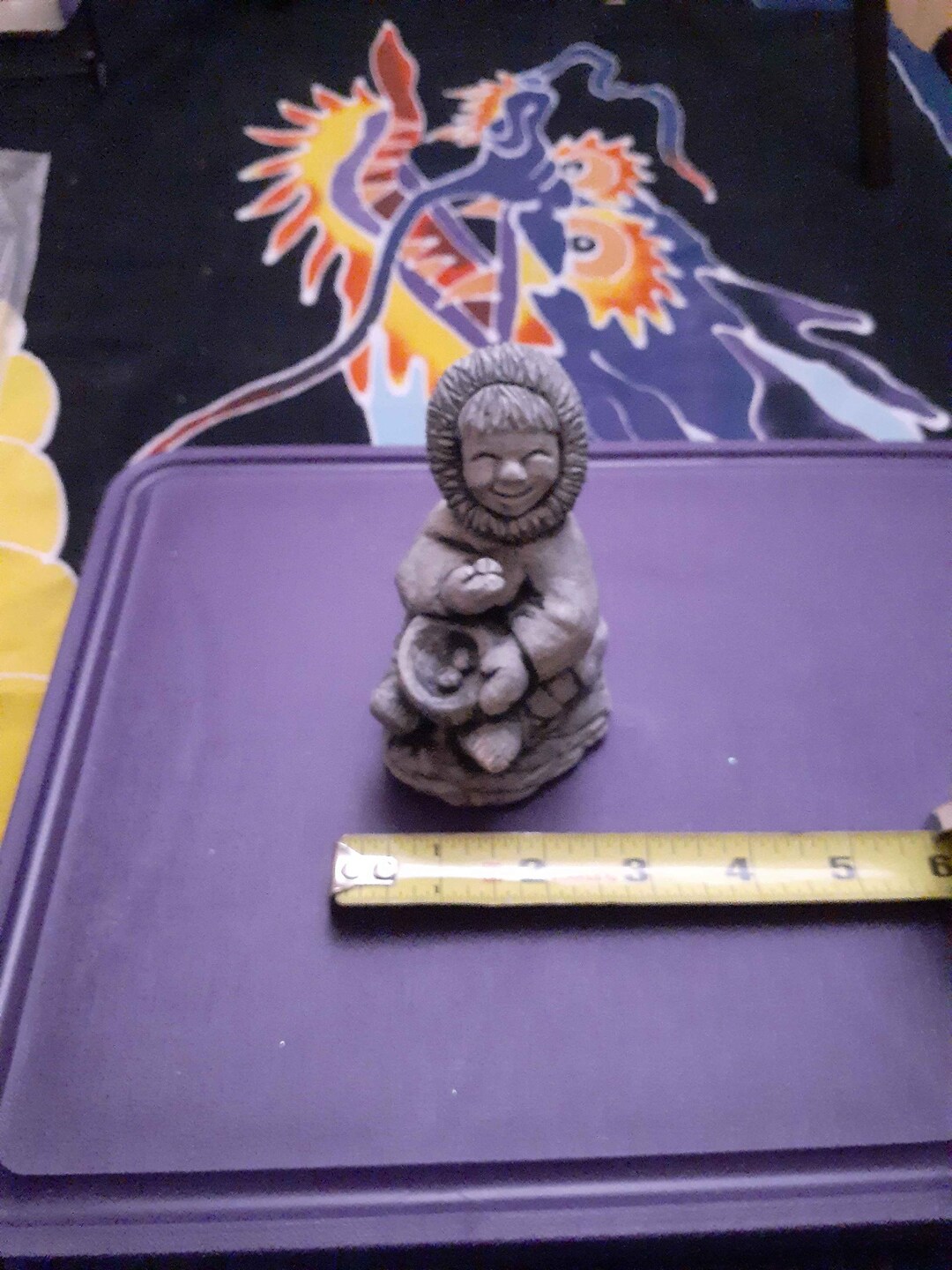 Vintage Glacial Ice Age Sculptures 'girl With Bowl' Figurine Home Décor ...