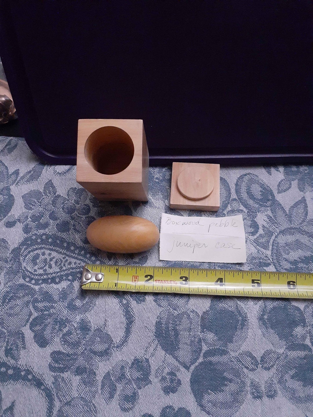 Vintage Boxwood Pebble in Juniper Box - Etsy