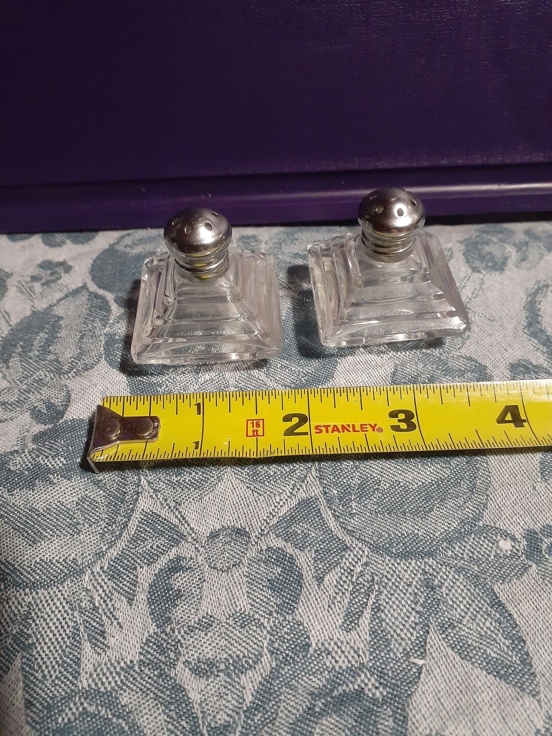 Vintage Irice Glass Pyramid Salt and Pepper Shakers - Etsy