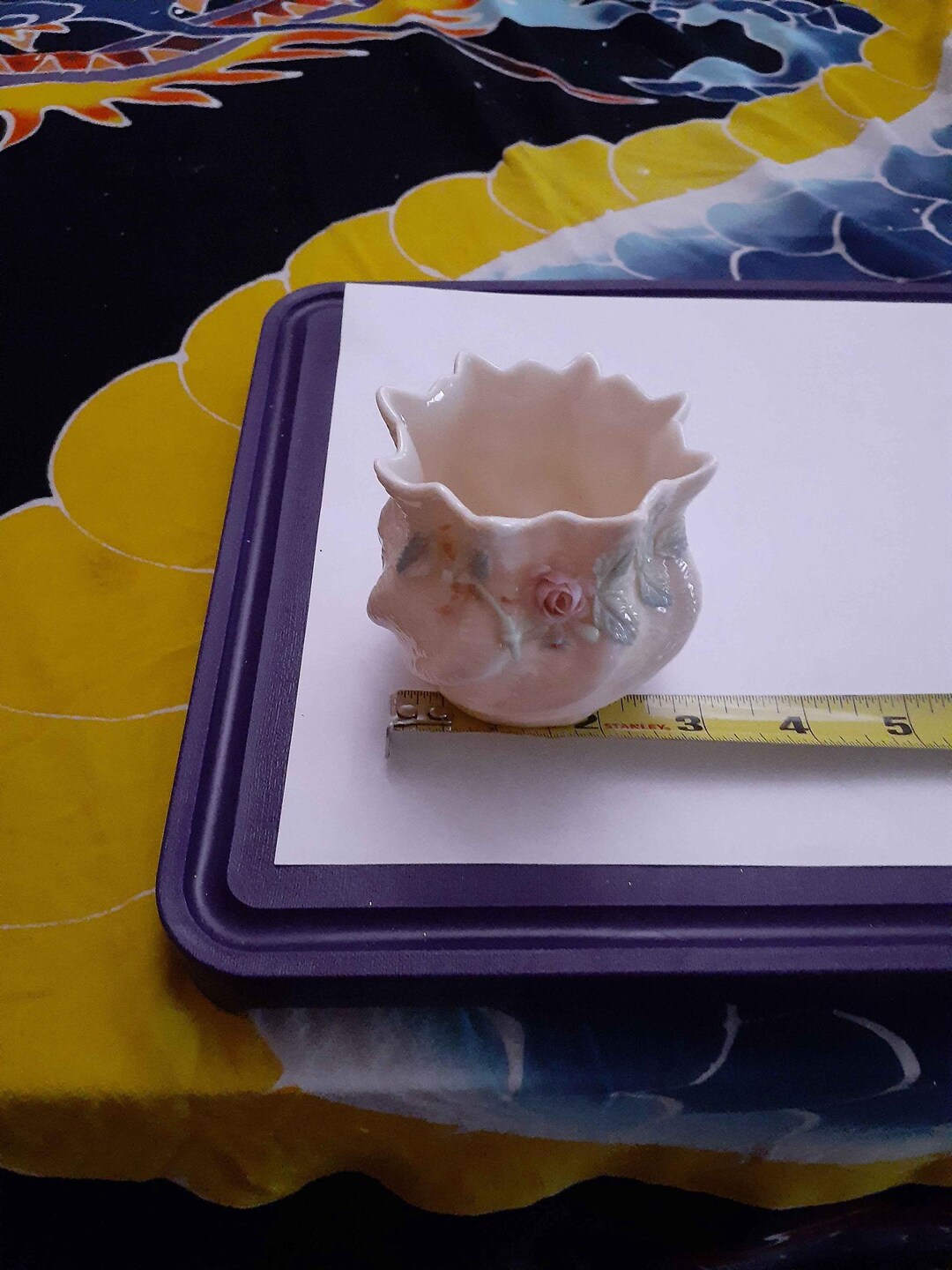 Vintage Belleek Porcelain Flowers Small Cache Pot/vase - Etsy