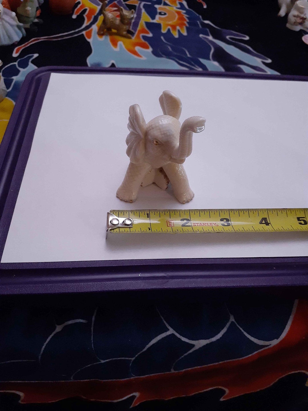 Vintage Cute Small Lenox Porcelain Sitting Elephant Figurine Home Décor ...