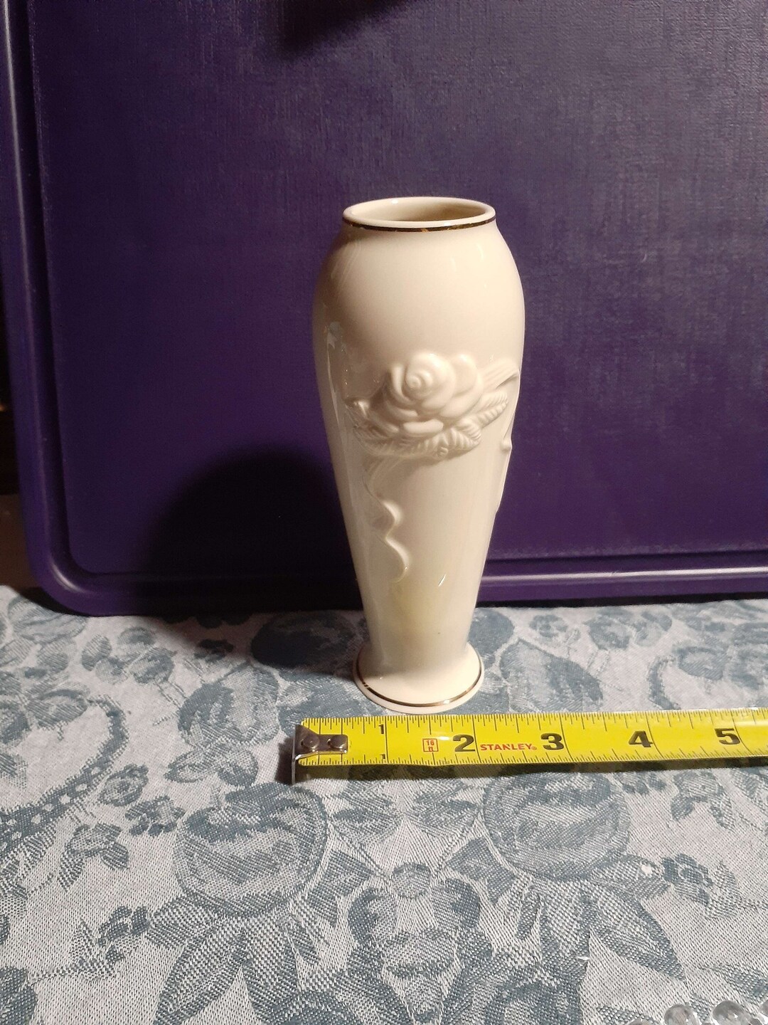 Vintage Lenox Porcelain Roses Bud Vase - Etsy