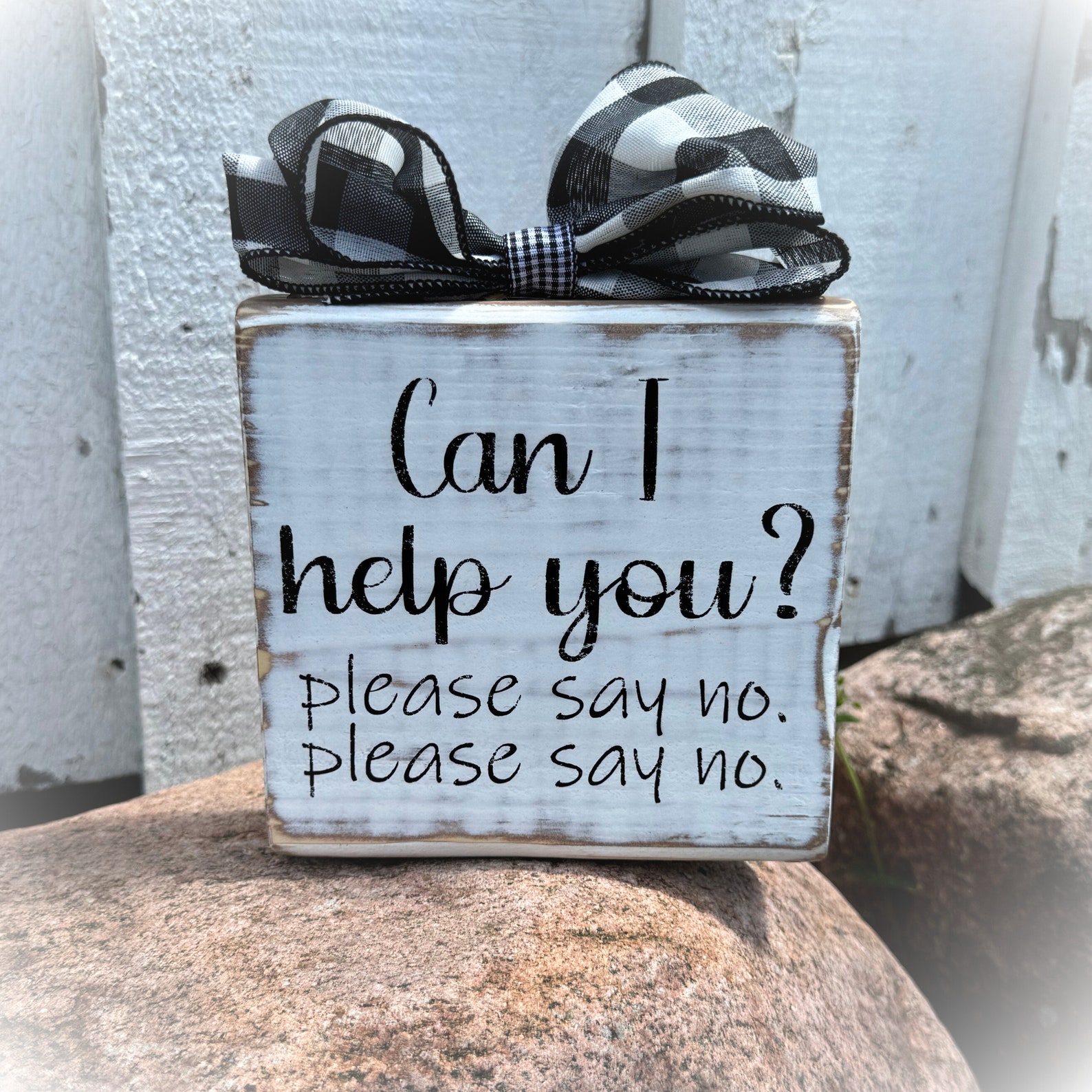 Funny Front Desk Wood Sign – "can I Help You? Please Say No" - Etsy