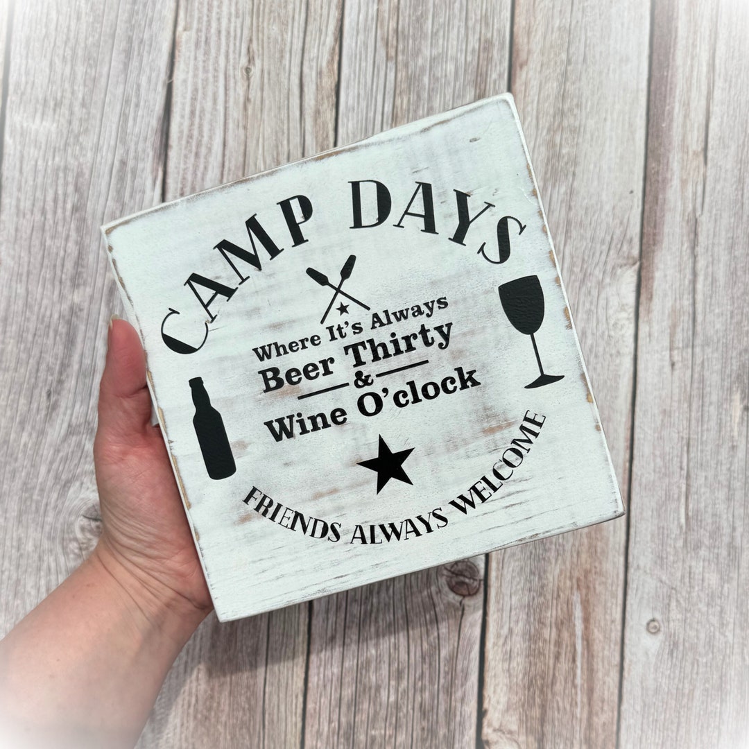 Funny Camp Sign - Custom Camp Sign - Rustic Camping Decor - Handmade ...