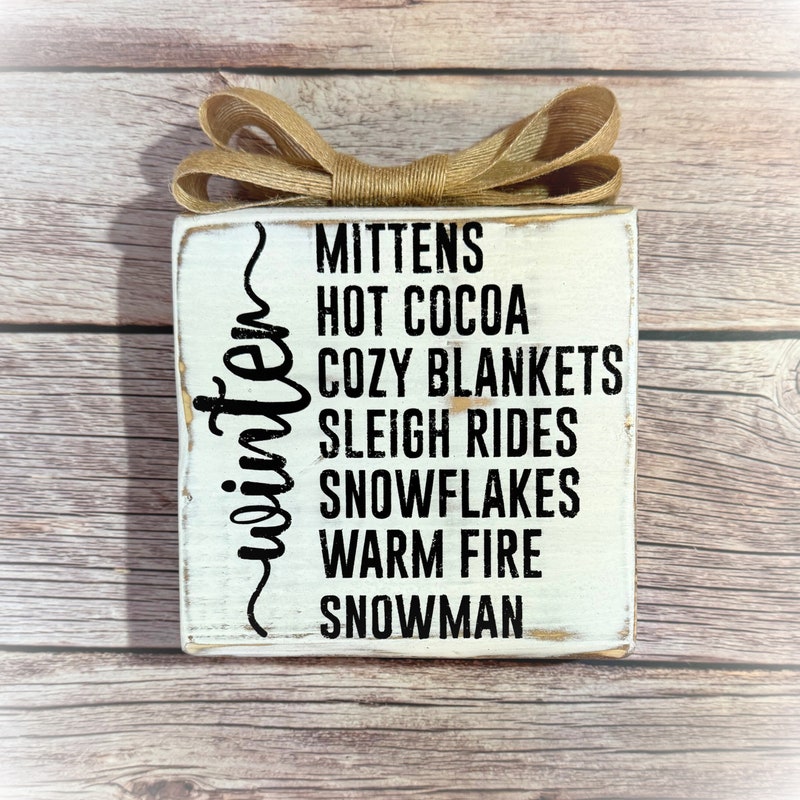 Wood Winter Sign - Etsy