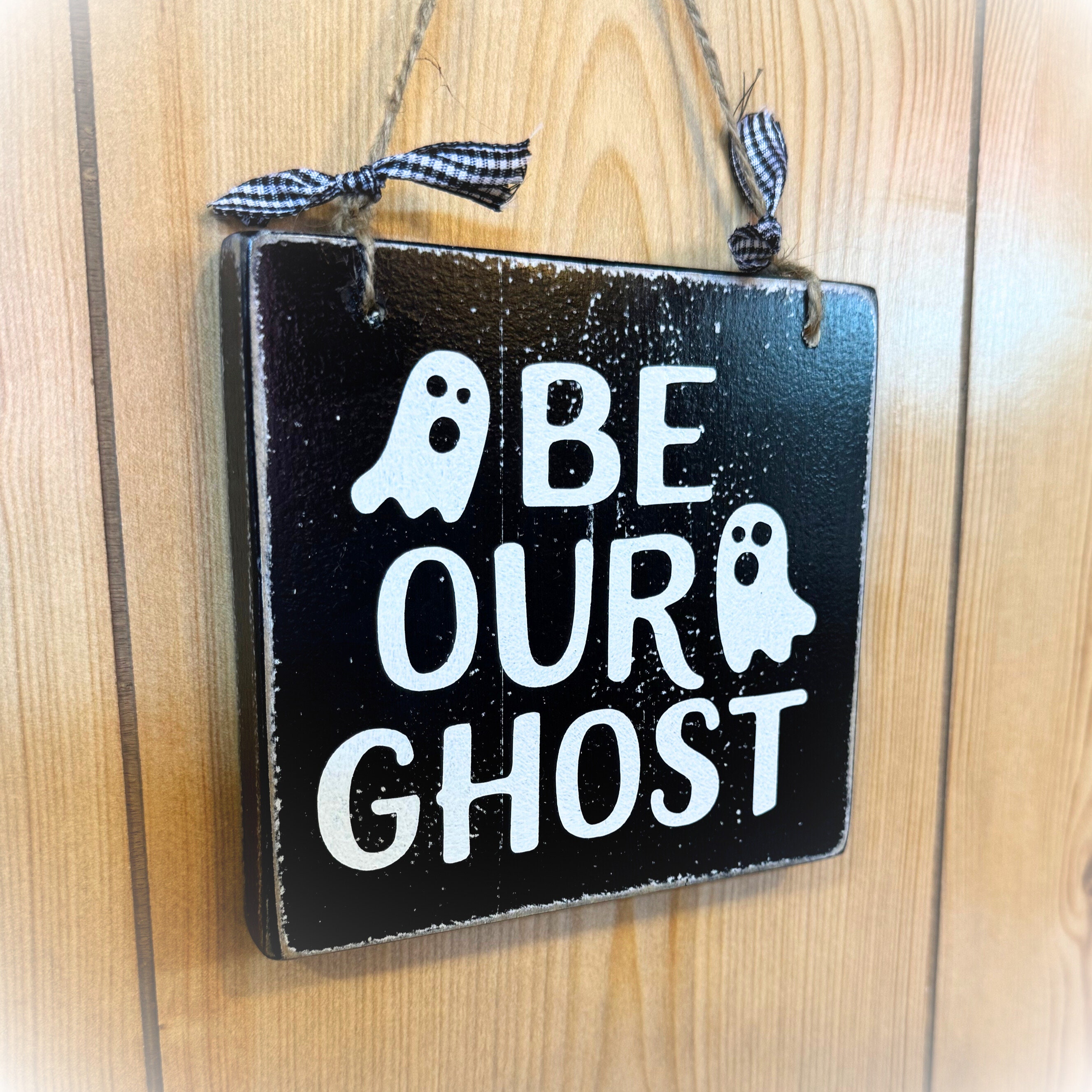 Halloween Front Door Sign - Be Our Guest - Be Our Ghost - Custom ...