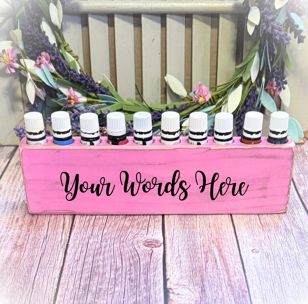 Custom Wooden Essential Oil Holder - Handmade, Hand-painted Stand for ...