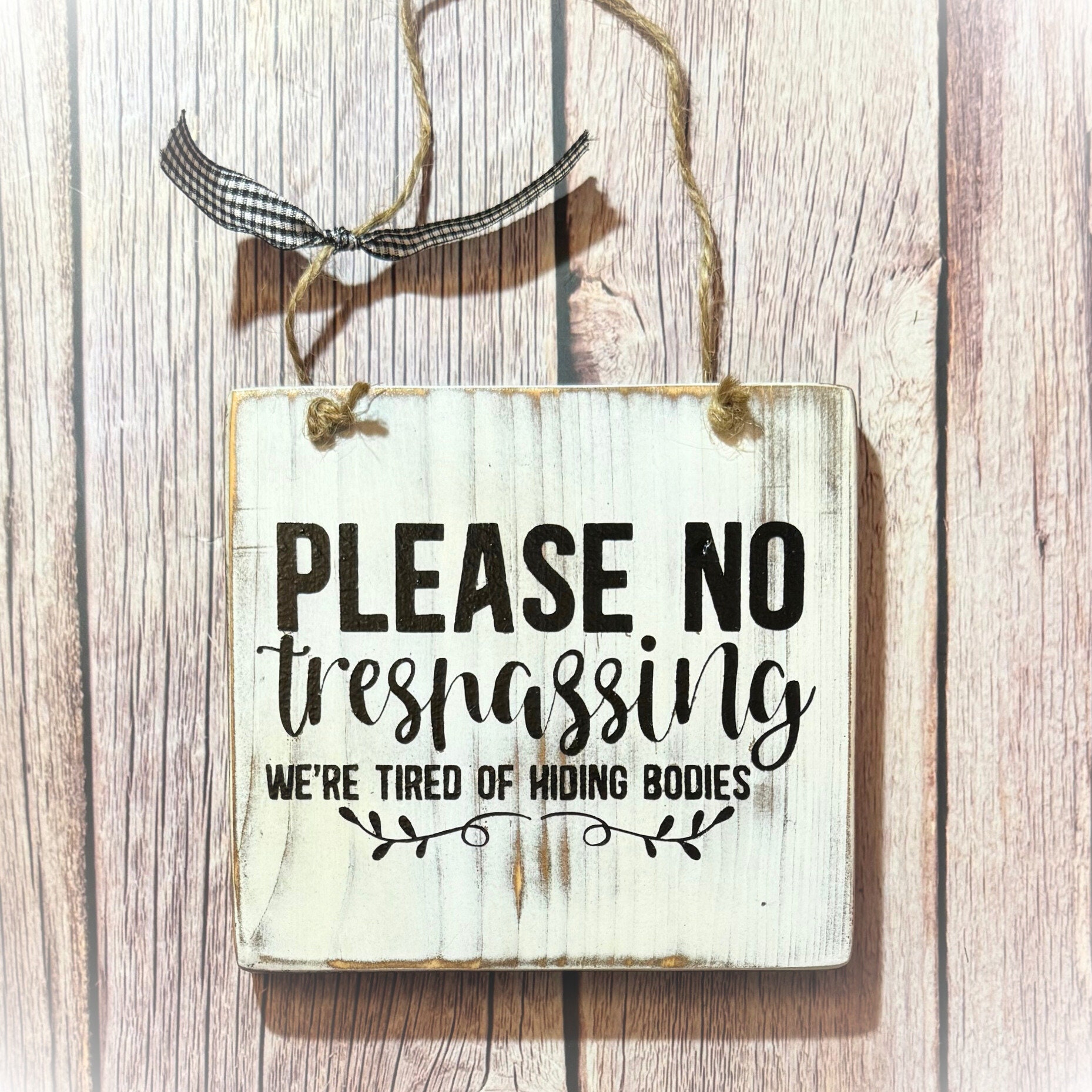 No Trespassing Sign - No Soliciting - Wooden Front Door Decor - No ...