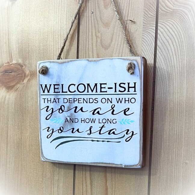 Funny Front Door Sign - Funny Front Door Decor - Housewarming Gift ...