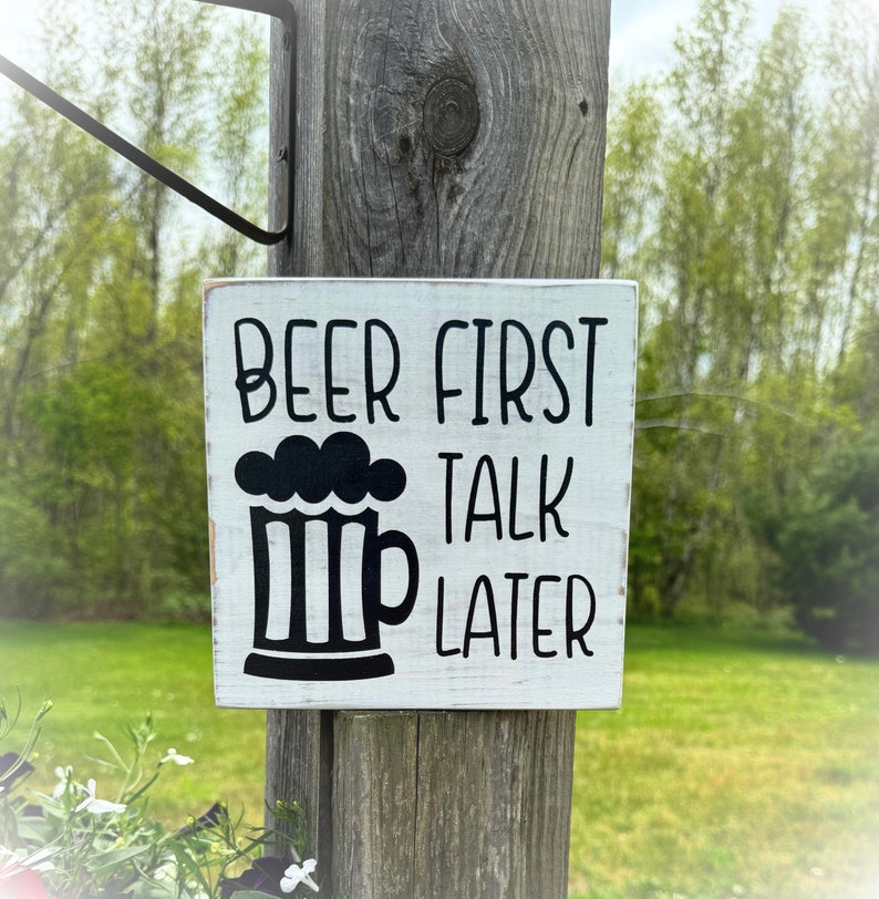 Funny Beer Sign – Handmade Rustic Man Cave Decor, Father's Day Gift - Etsy