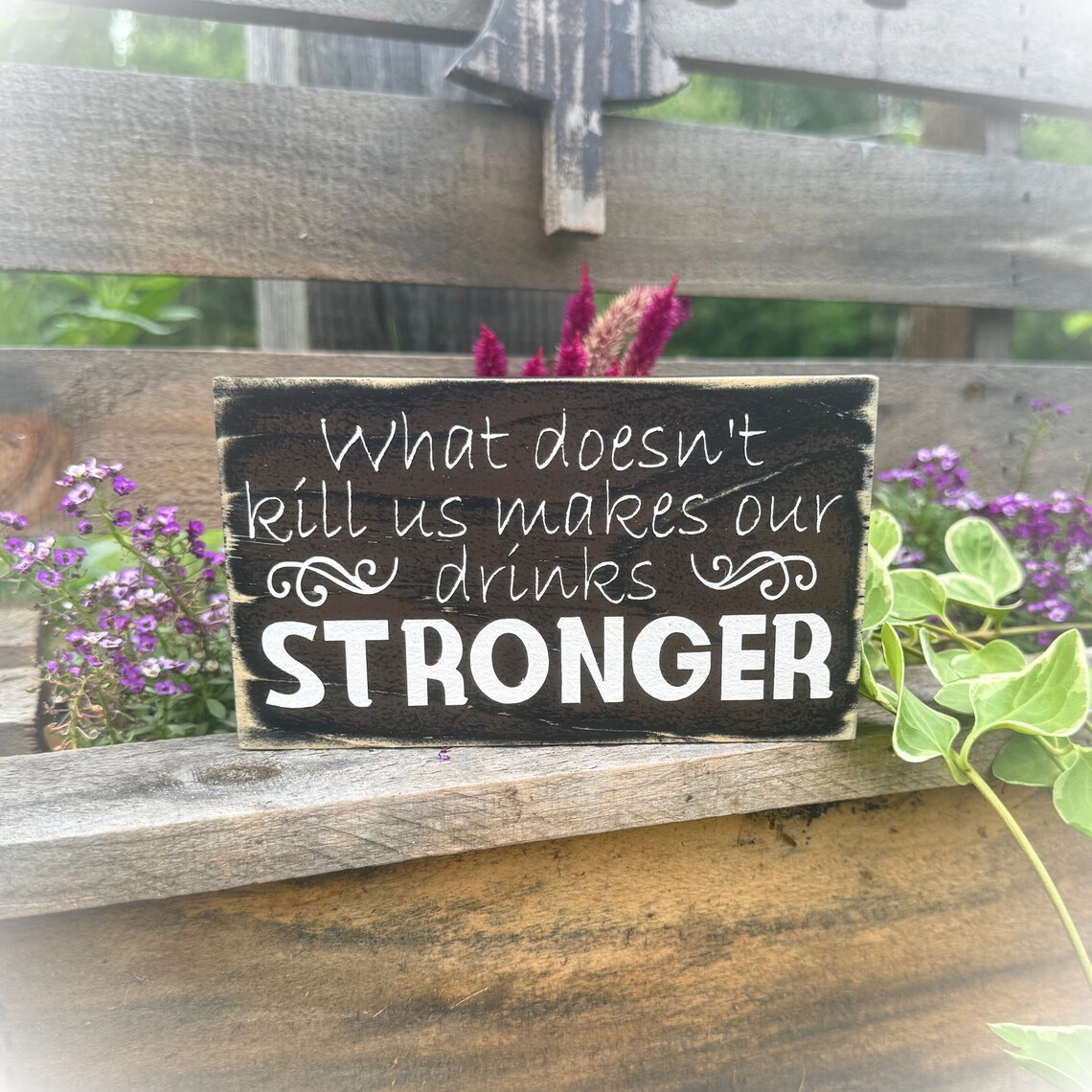 Funny Bar Sign - Handmade Rustic Wood Shelf Sitter - Etsy
