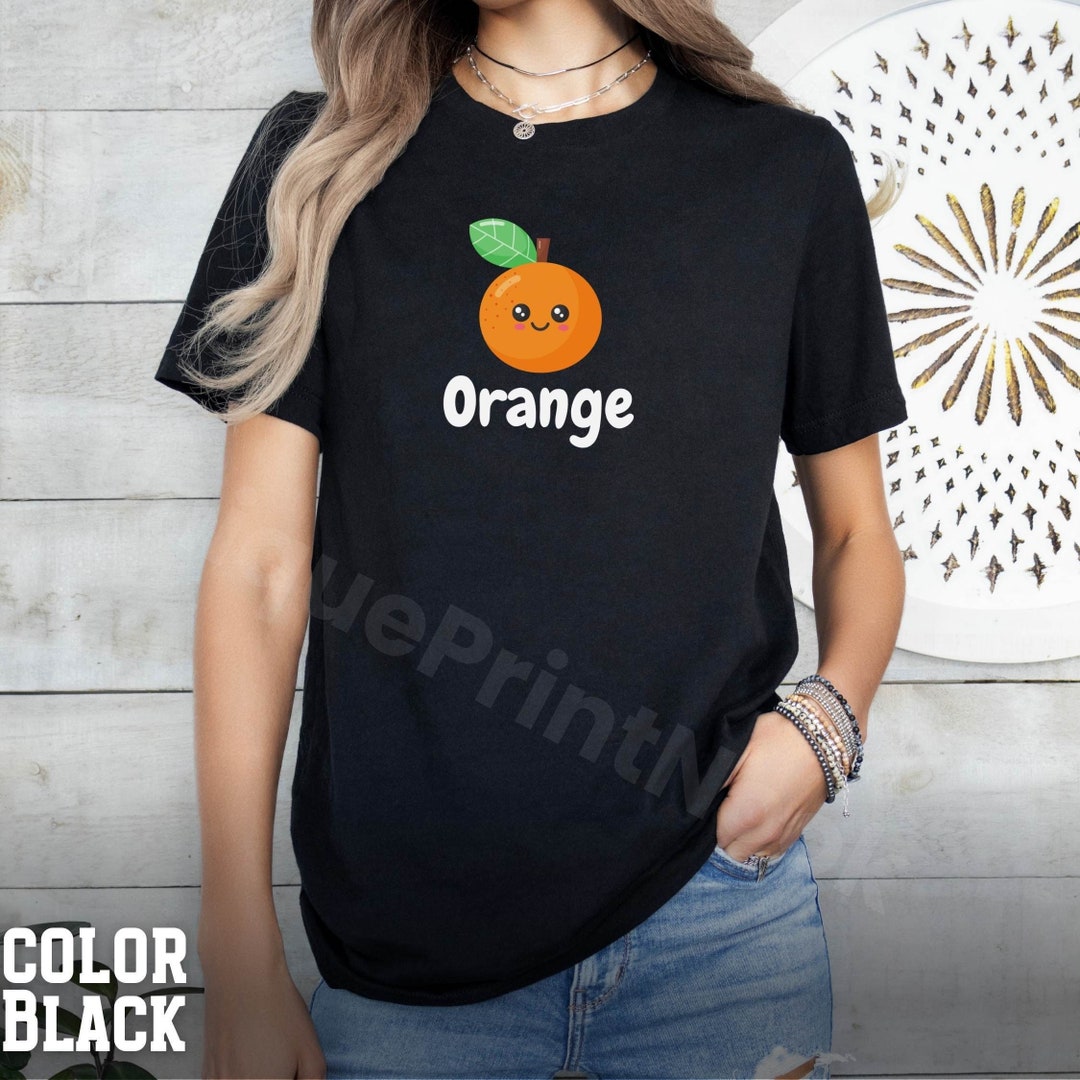 Smiling Orange Fruit Graphic Tee, Farmers Market Shirt, Foodie Shirt ...