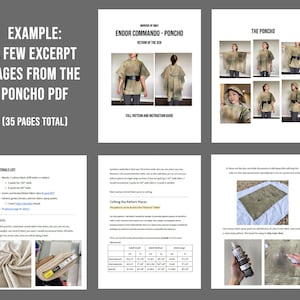 Endor Poncho and Belt Sewing Patterns - Return of the Jedi - Luke/leia ...