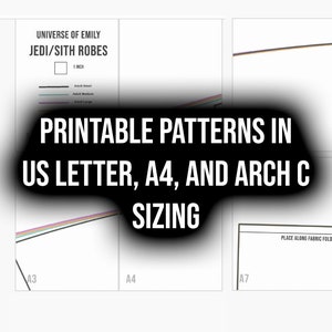 Jedi / Sith Robe Sewing Pattern - Sizes S to XL - Star Wars: Rebels ...