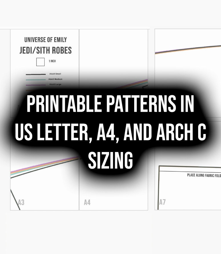 Jedi / Sith Robe Sewing Pattern Sizes S to XL Star Wars: - Etsy Australia